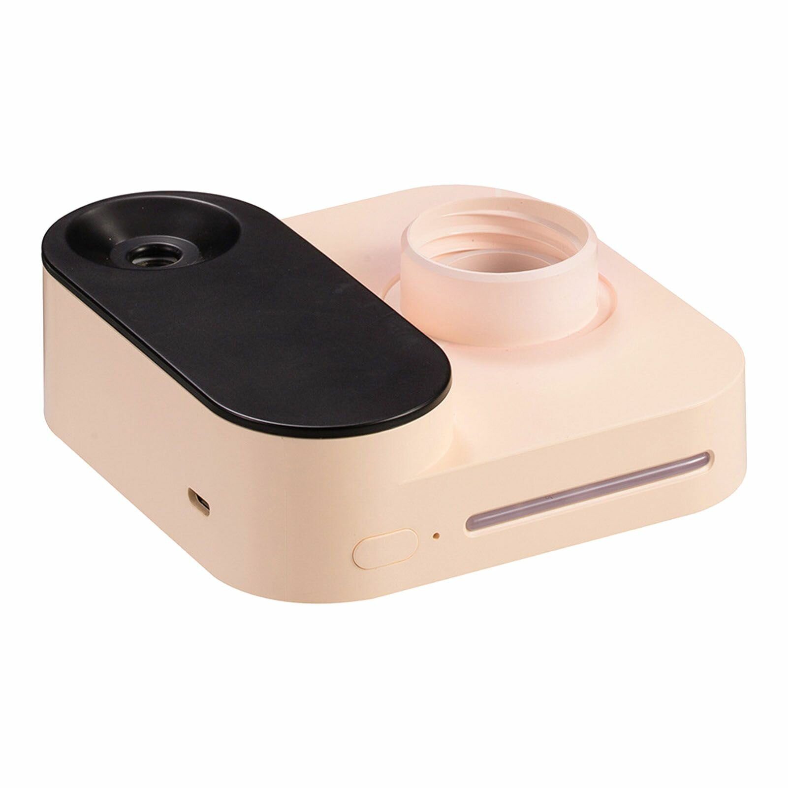 Портативный USB-увлажнитель в форме мини-камеры с большим распылителем, беспроводной, с бутылкой для воды, настольный, розовый, для спальни и офиса