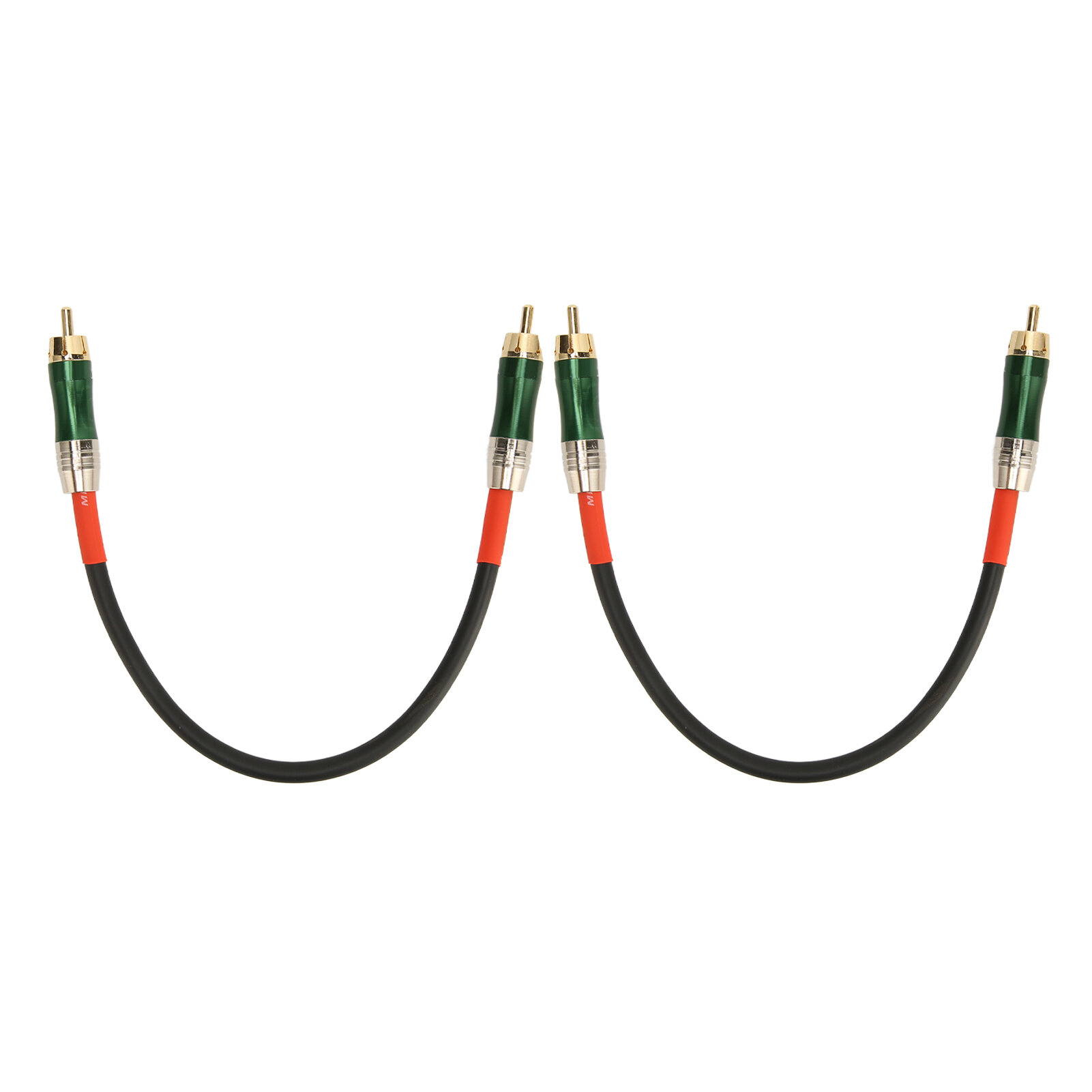 Кабель RCA, 2 шт, с позолоченными разъемами RAC в RCA, 0.3 м, для домашнего стерео