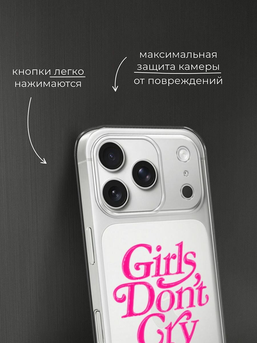 Чехол на Apple iPhone 17 Pro / Айфон 17 Про с принтом "Девочка не плачь" — фото 1