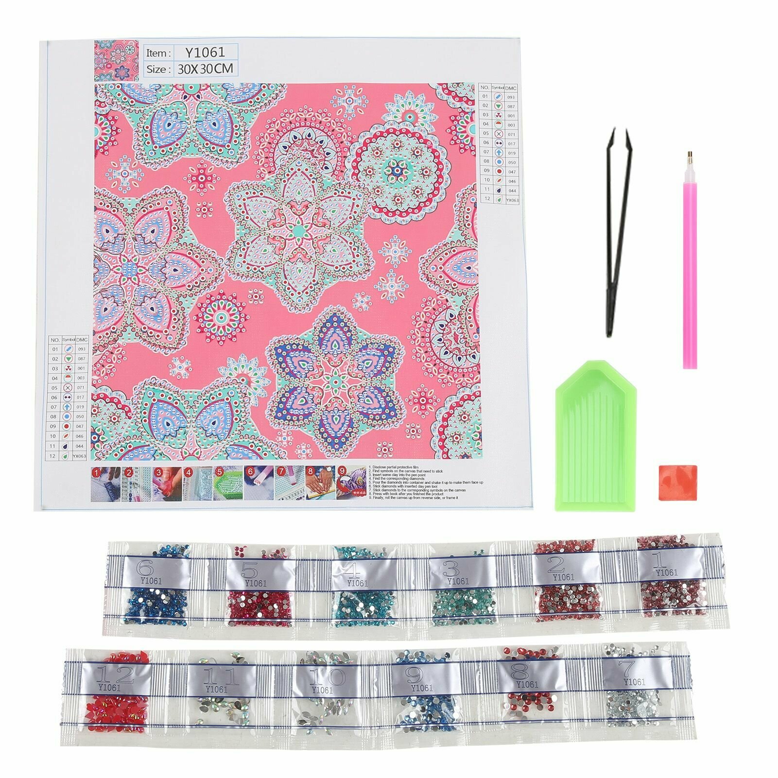 Набор мандала цветок алмазная вышивка Y1061