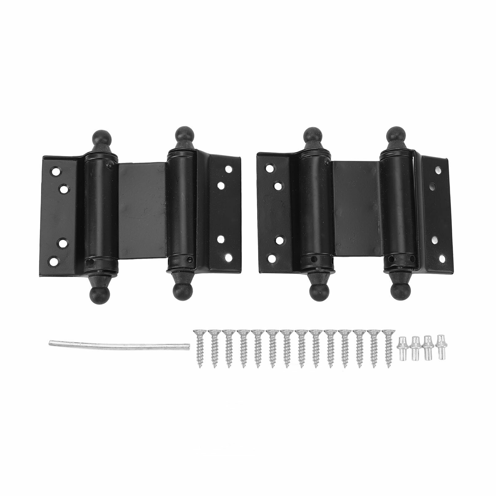 Дверная петля из нержавеющей стали, распашная дверь салона кафе, самозакрывающаяся двойная пружинная петля, открывающаяся в обоих направлениях, черная