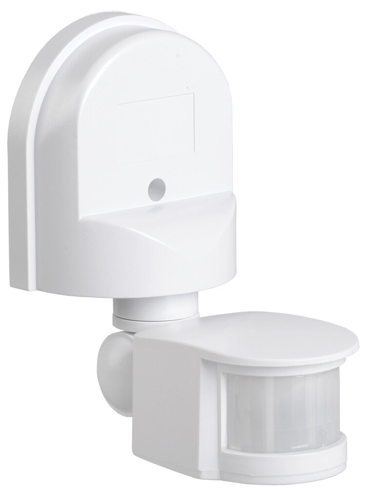 Датчик движения IEK белый, максимальная нагрузка 1100 Вт, угол обзора 180 градусов, дальность 12 м, IP44