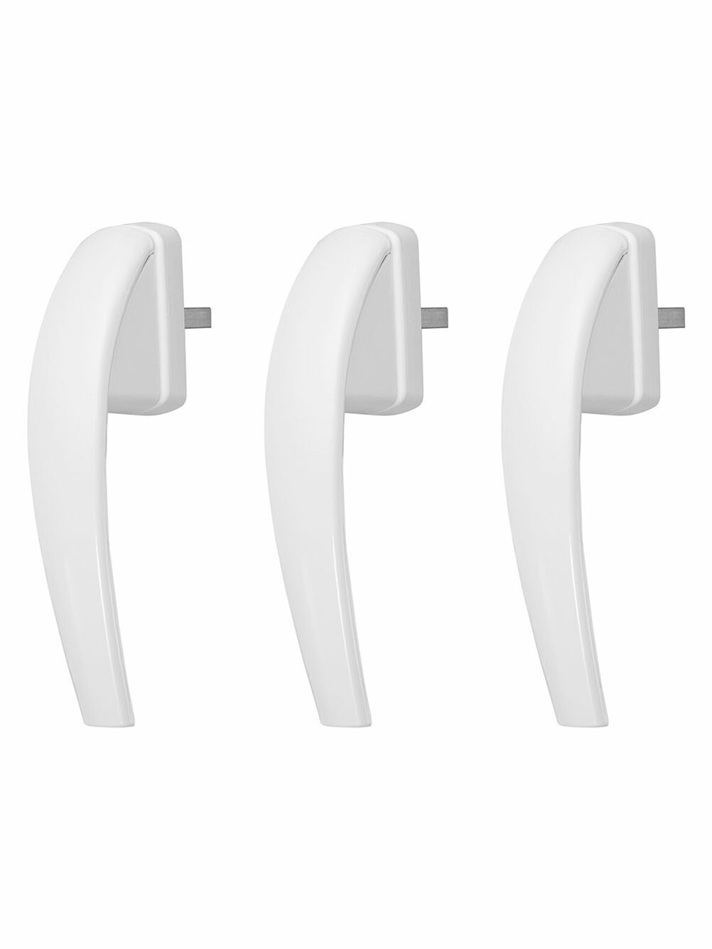 Ручка оконная белая металл Весна (3 шт.)