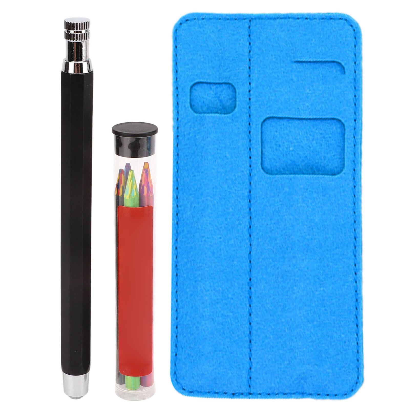 Mechanical Colored Pencils 5.6mm Thick Lead Comfortable Grip Aluminum Alloy Automatic