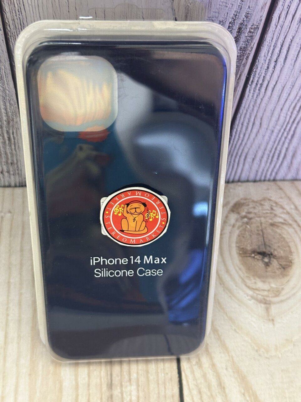 Чехол для Apple iPhone 14 MAx Silicone Case без лого (полная защита)Синий