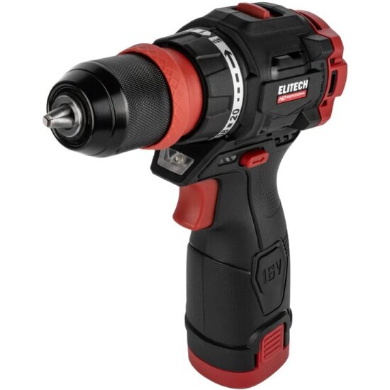 Дрель аккумуляторная Elitech HD Professional 5 в 1 ELITECH HD CD 16UL2 (E2201.078.02), 16В, 55Нм