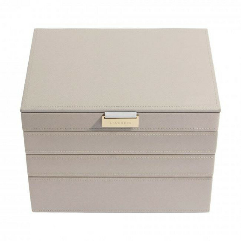 LC Designs Шкатулка-сет 4 уровня для драгоценностей серая (73410)