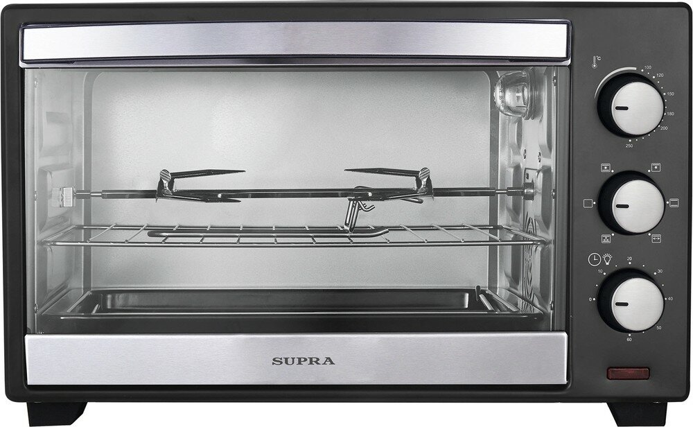 Мини-печь SUPRA MTS-4506, чёрно-серебристая, 6 режимов, 2000Вт, 45л — фото 1