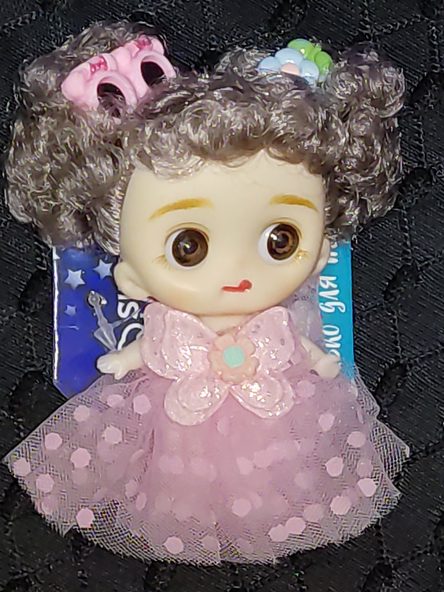 Брелок «Куколка» с двумя хвостиками, 9 см, цвет розовый