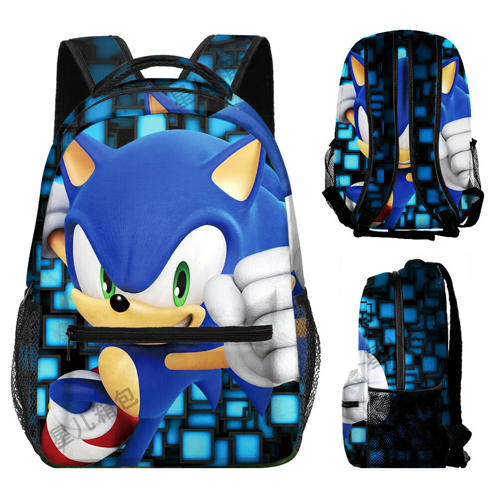 Прямые продажи с фабрики Sonic Backpack SONIC Сумки для начальной и средней школы Детский рюкзак Аниме Мультфильм Рюкзак