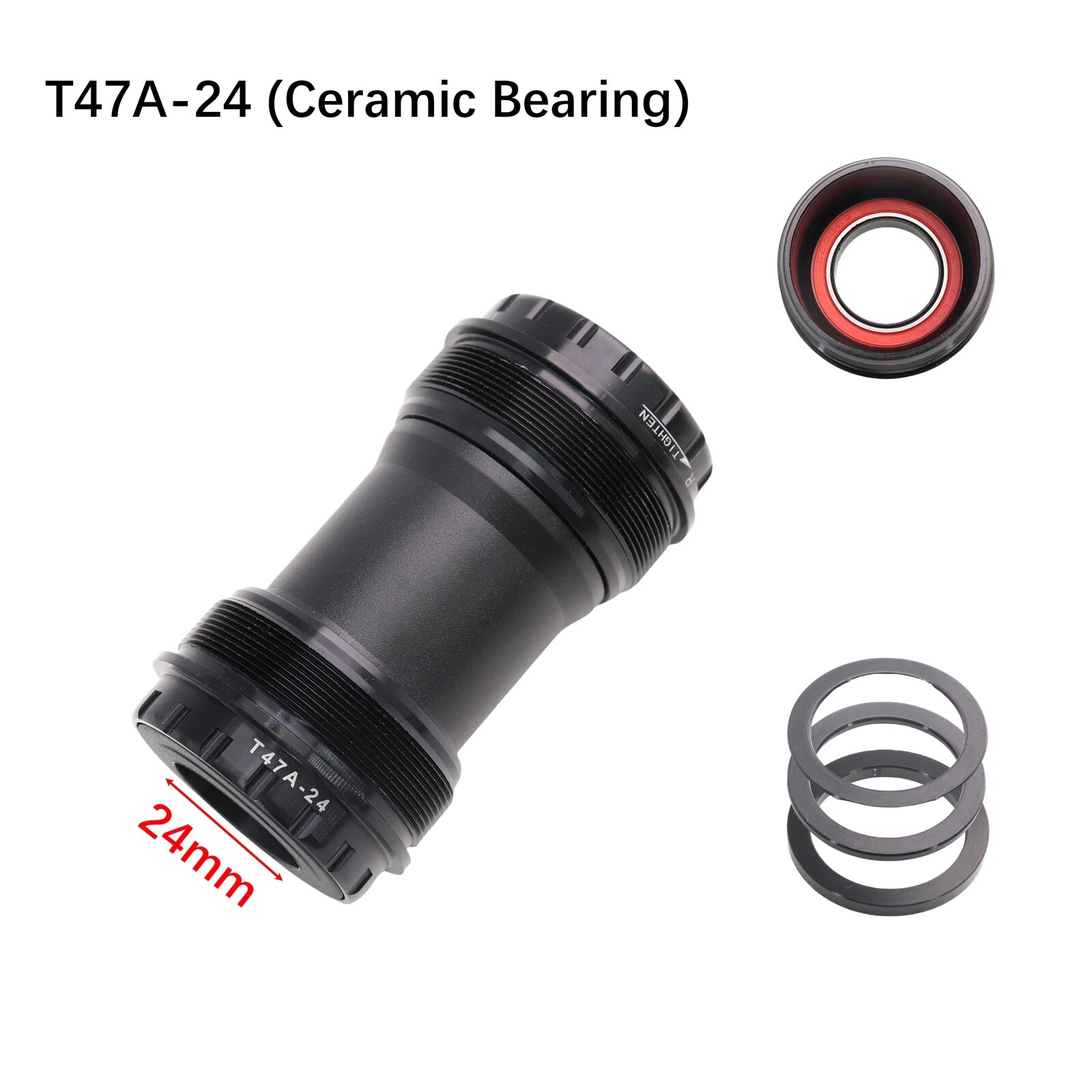 DJC Bike T47-Series Каретка алюминиевая керамическая T47A-24 Ceramic