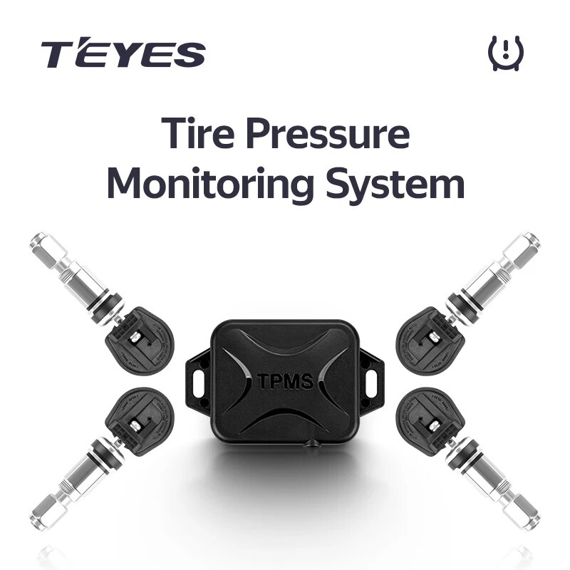Автомобильная беспроводная система контроля давления в шинах TPMS только для устройств TEYES Встроенный аккумулятор