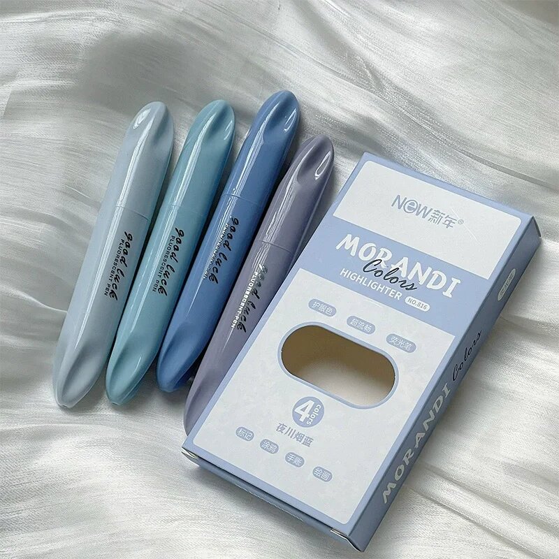 Umfinger Флуоресцентные маркеры с двумя головками 4шт Голубой, Синий