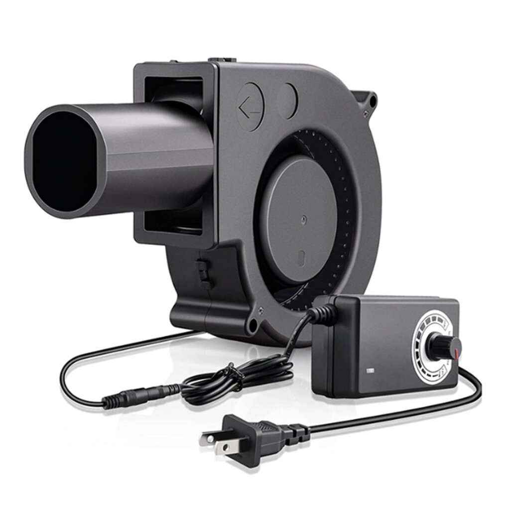 Вентилятор для барбекю с вилкой ЕС/США 12 В, воздуходувка для готовки с регулятором скорости, коллекторная трубка для дровяной печи для барбекю, регулировка скорости, адаптер питания