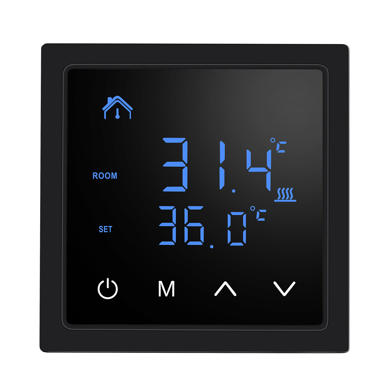 Smart Thermostat 16a Полевой контроллер температуры нагрева со светодиодным сенсорным экраном 85-265V Электрический контроль нагрева