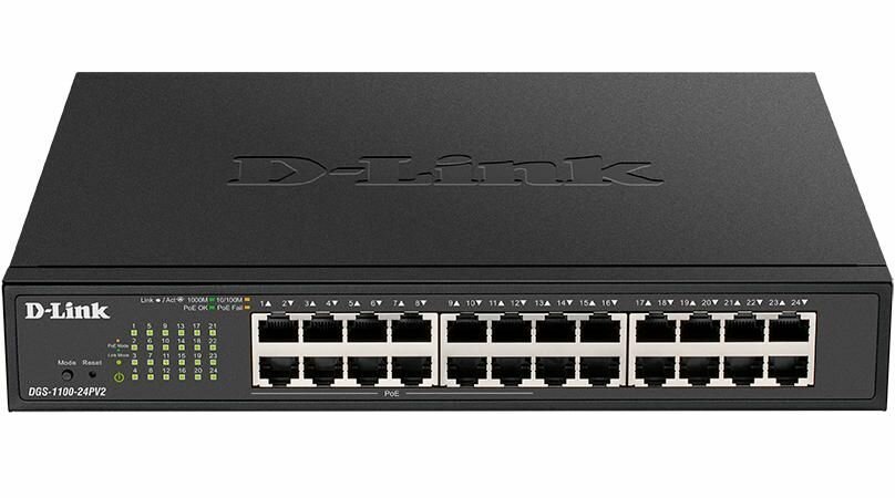 Коммутатор D-Link DGS-1100-24PV2/A1A черный