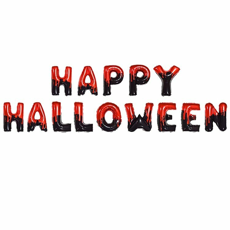 Воздушный шарик Веселая затея фигура, гирлянда, буквы Happy Halloween, кровавые
