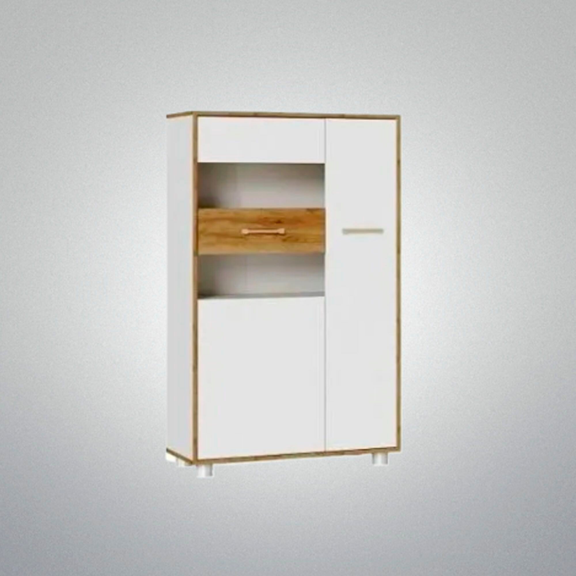 Шкаф витрина ШК-333 МС свен, ширина 80 см, для спальни, гостиной или прихожей, двухстворчатый, напольный