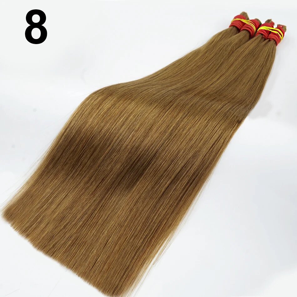 Прямые волосы для плетения, Color 8, 30 дюймов (75 см), 100г
