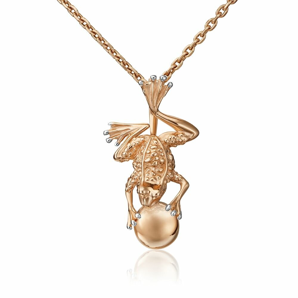 Подвеска PLATINA, красное золото, 585 проба, родирование