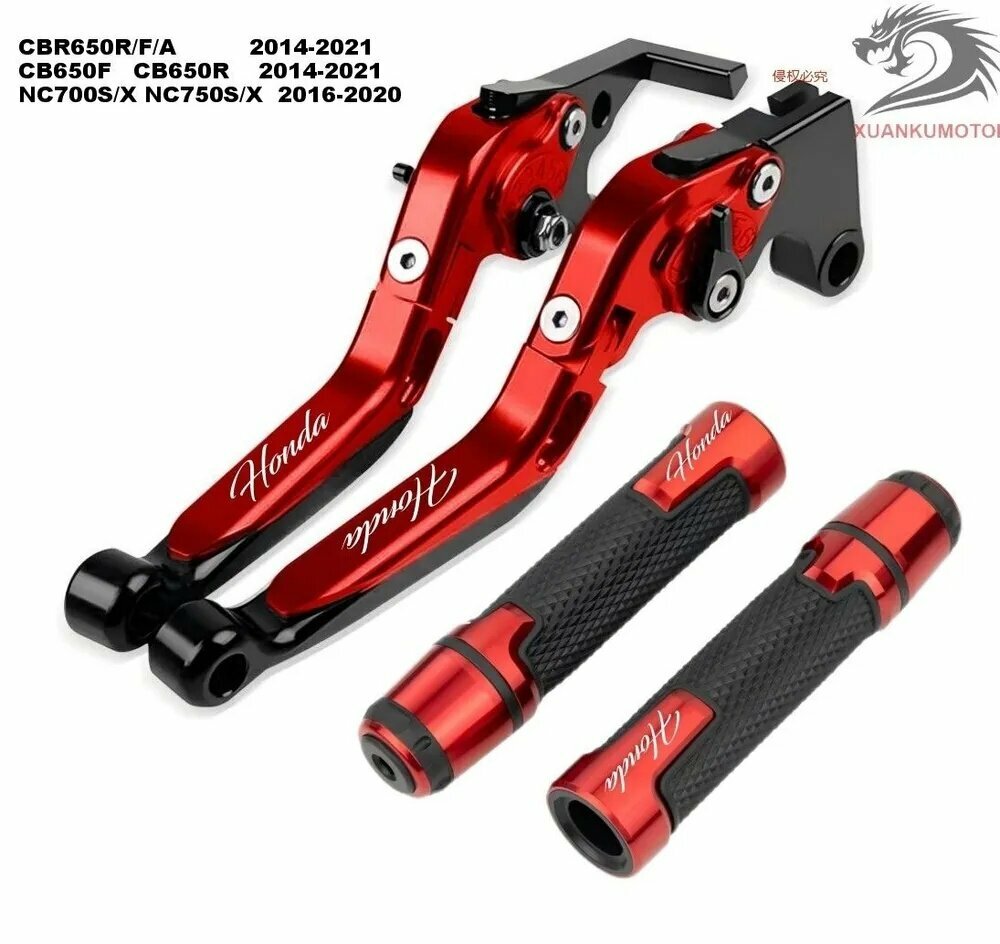 Для Honda CBR650R/F/A CB650F CB650R 2014-2021, NC700S/X NC750S/X 2016-2020 ручки сцепления тормозов и аксессуаров с резиновой Мотоциклы Хонда 2015 2016 2017 2018 2019