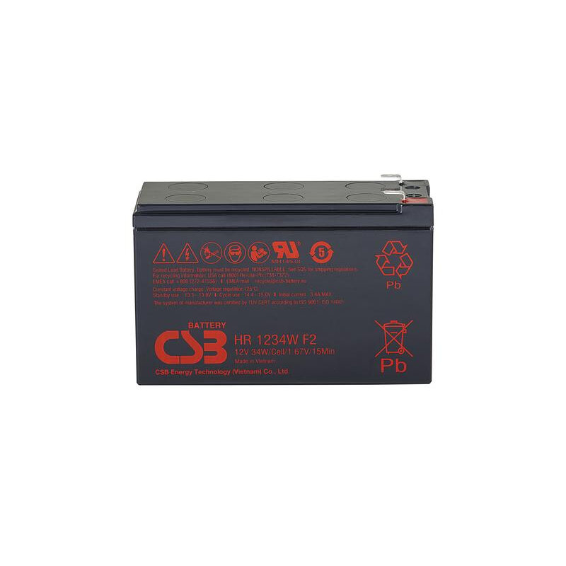 Аккумулятор 12В 9А. ч HR1234W F2, CSB HR1234W F2 CSB (1 шт.)