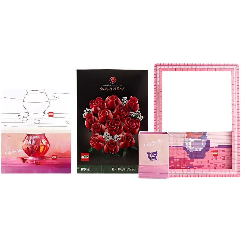 Лего Иконки Розовый Букет Конструкторы 822 шт. 10328 null