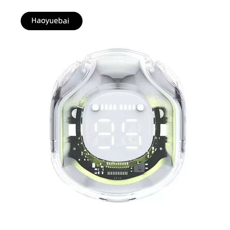 Прозрачные наушники Bluetooth с шумоподавлением, вкладышные, белый цвет для повседневного использования