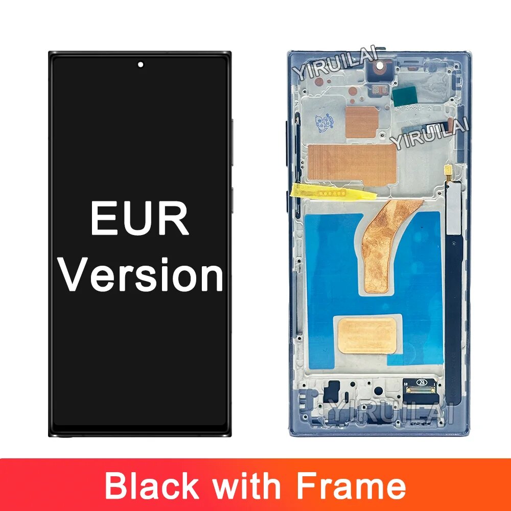 Замена TFT S22 Ultra экрана для Samsung Galaxy S22 Ultra 5G S908B SM-S908B/DS ЖК-дисплей цифровой сенсорный экран в сборе