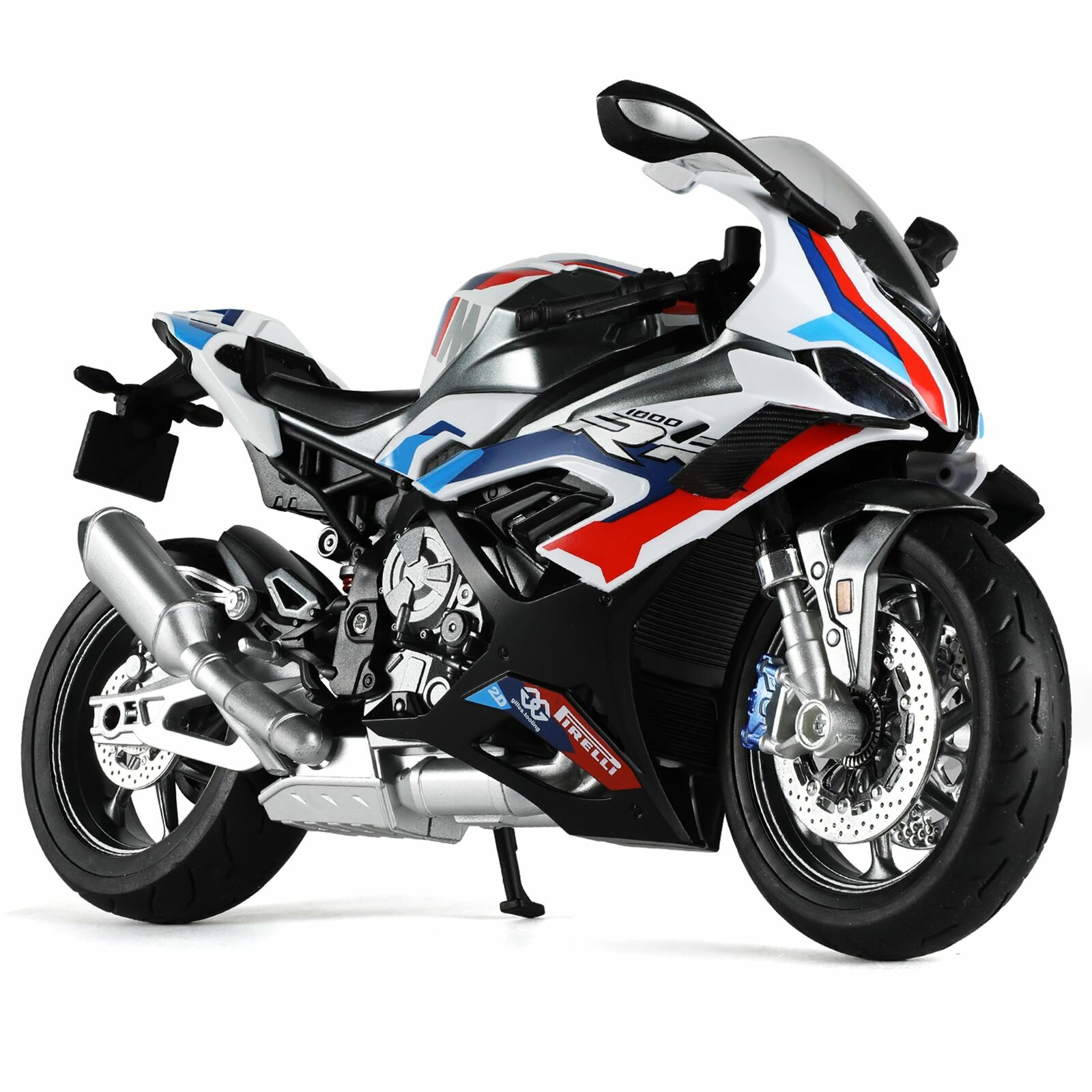 Модель мотоцикла Risopen 1:9 для BMW M 1000RR, литая под давлением металлическая модель мотоцикла, не требующая сборки, готовый мини-мотоцикл в подарок для взрослых (белый)