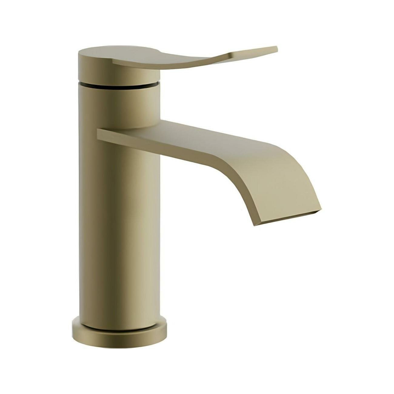 Смеситель для раковины Belz B812-5 B10812-5 брашированное золото, рычажное управление, нержавеющая сталь