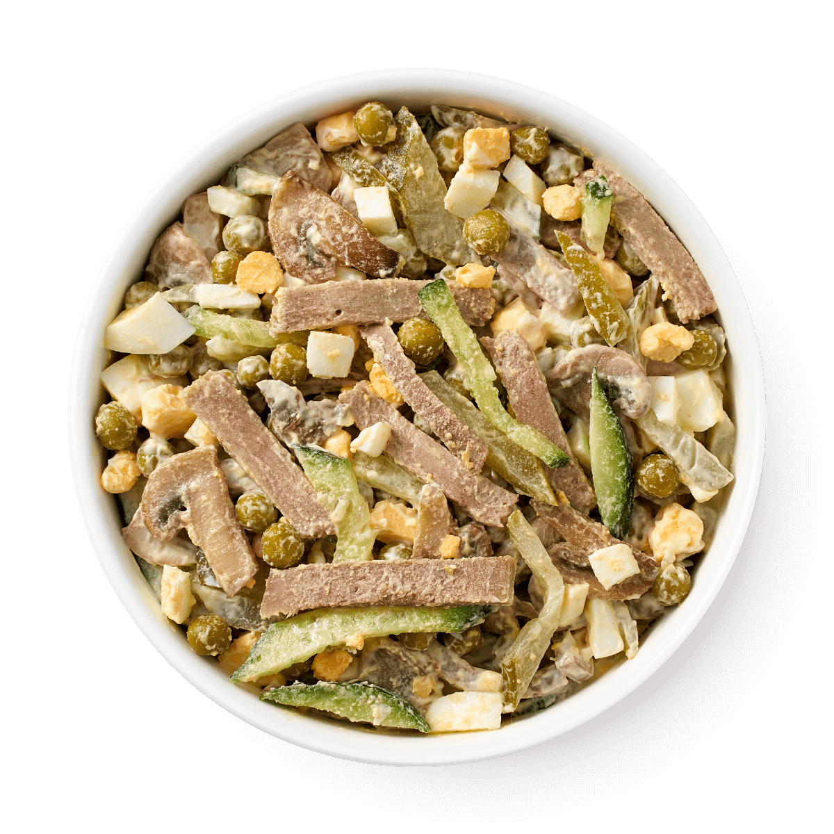 Салат с языком и грибами, 180 граммов, 216,9 ккал, 1 упаковка