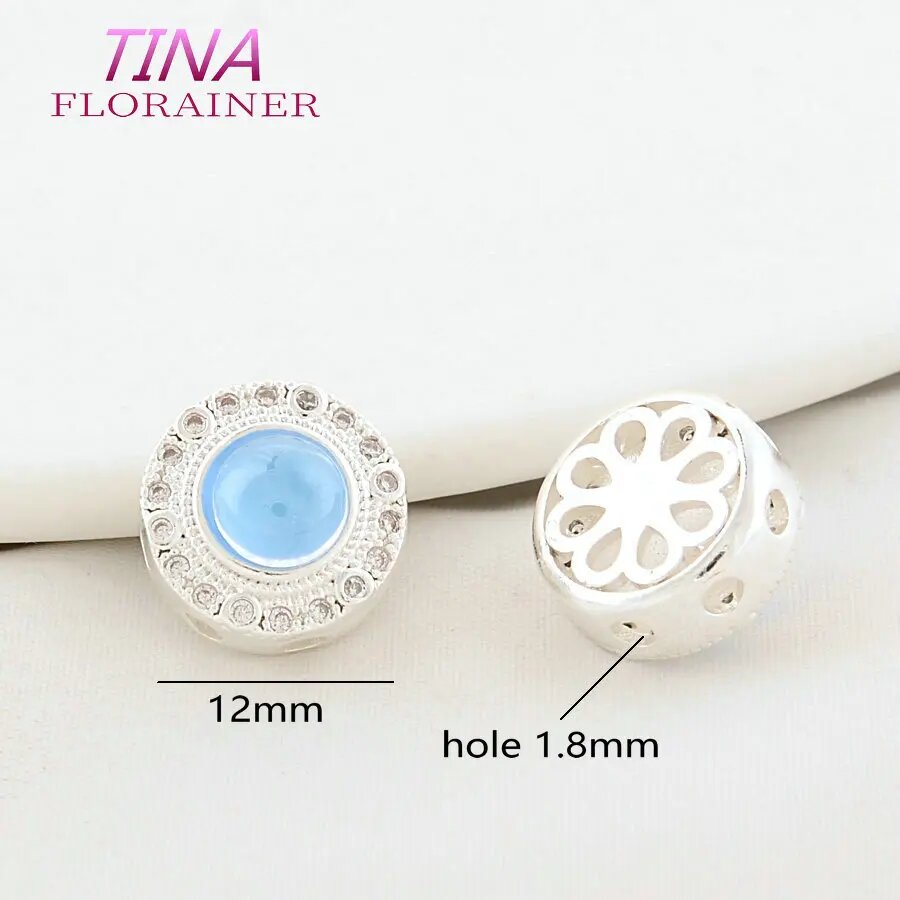 Подвески Florainer Tina, 4шт, серебряного цвета, 12мм