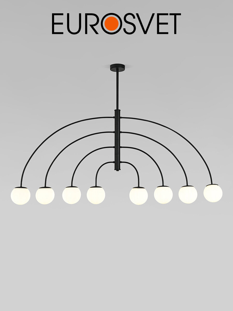 Люстра / Потолочный светильник Eurosvet Cenacolo 30179/8, цвет черный