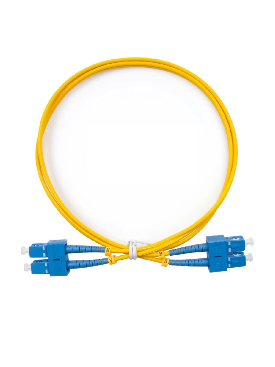 Патч-корд волоконно-оптический TopLAN DPC-TOP-652-SC/U-SC/U-0.5 дуплексный, SC/UPC-SC/UPC, SM, 0.5 м LSZH
