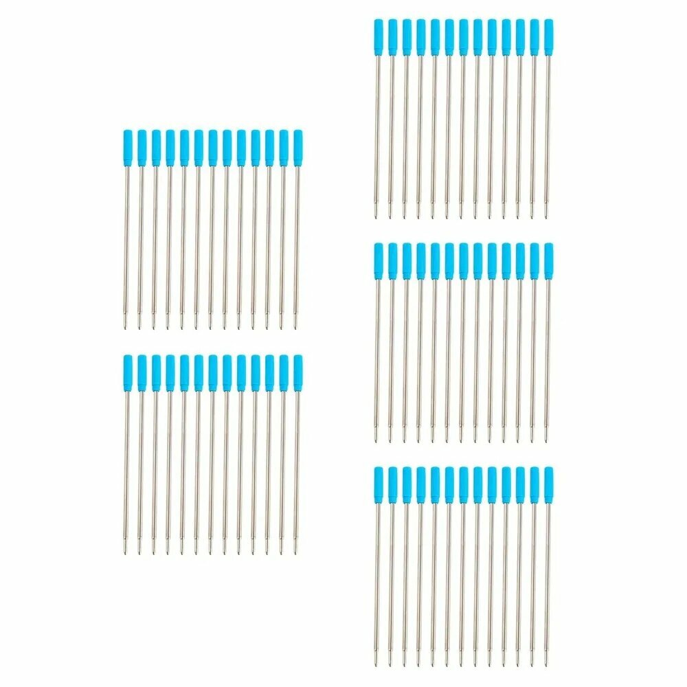 Металлические стержни с синей пастой для шариковых ручек, 250 шт для письма