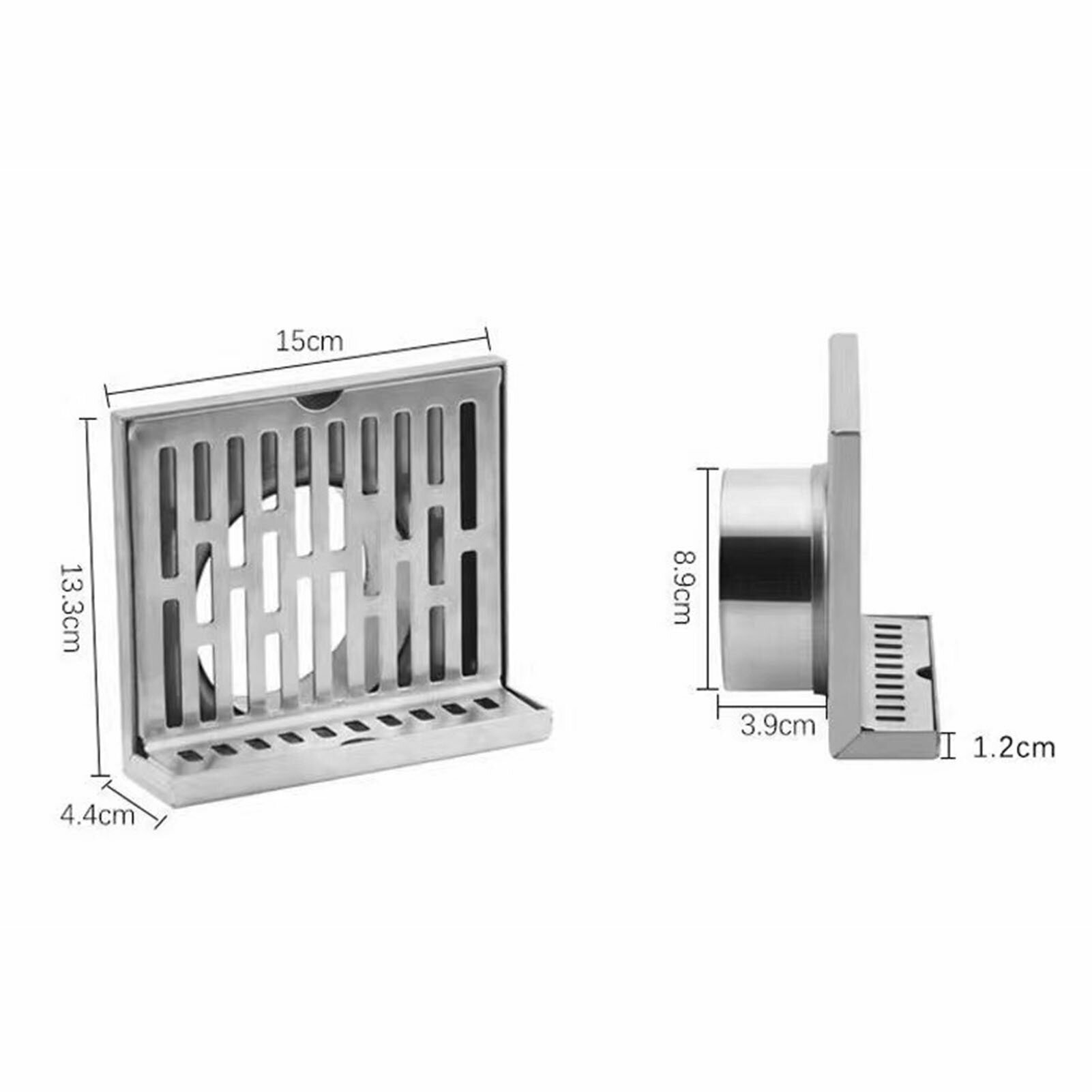 Боковой слив из нержавеющей стали 304, устойчивый к коррозии, утолщенный слив в пол в форме буквы L для ванной комнаты, отеля, 5 дюймов для трубы 110 мм