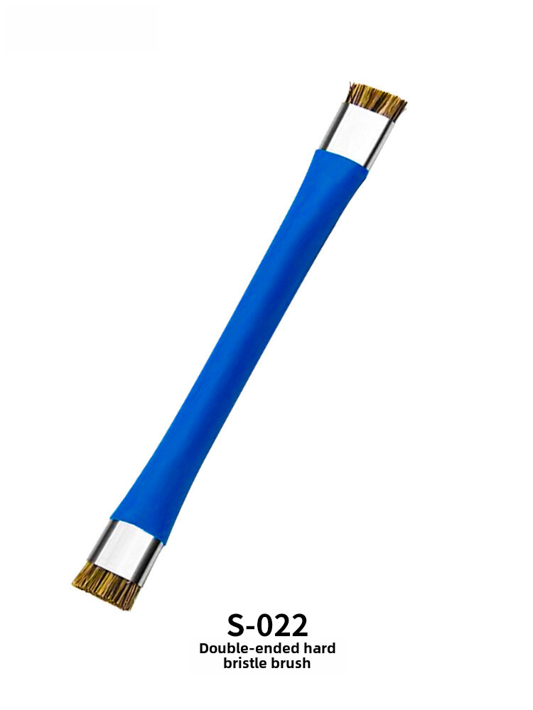 Кисть для удаления пыли антистатическая двусторонняя с металлическим ручком Xinxun SS-022B для пайки жестких дисков, очистки цепей, материнских плат, микросхем IC (кисть для очистки с металлическим ручком SS-022 двусторонняя с щетинами * щетина)