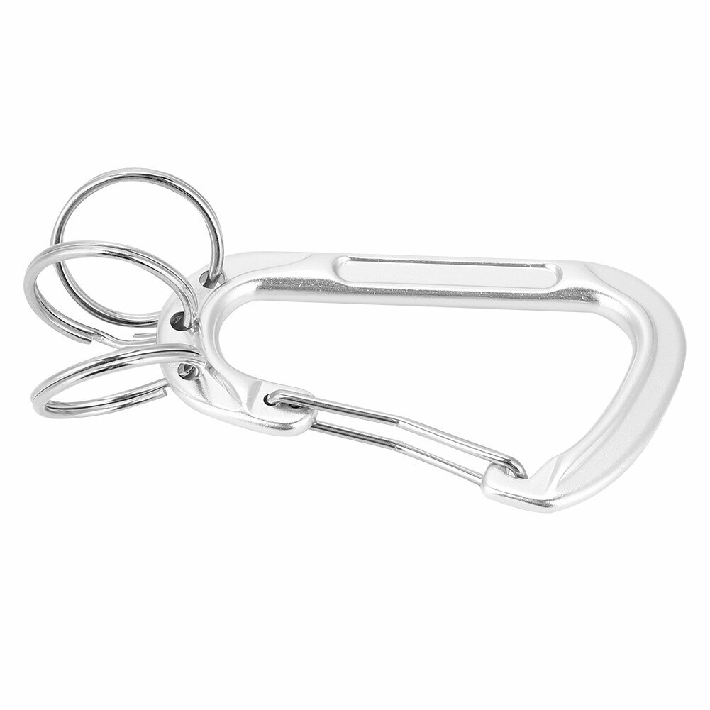 Multifunctional Aluminium Alloy Carabiner Mountaineering Lock D Buckle Outdoor Accessory Silver