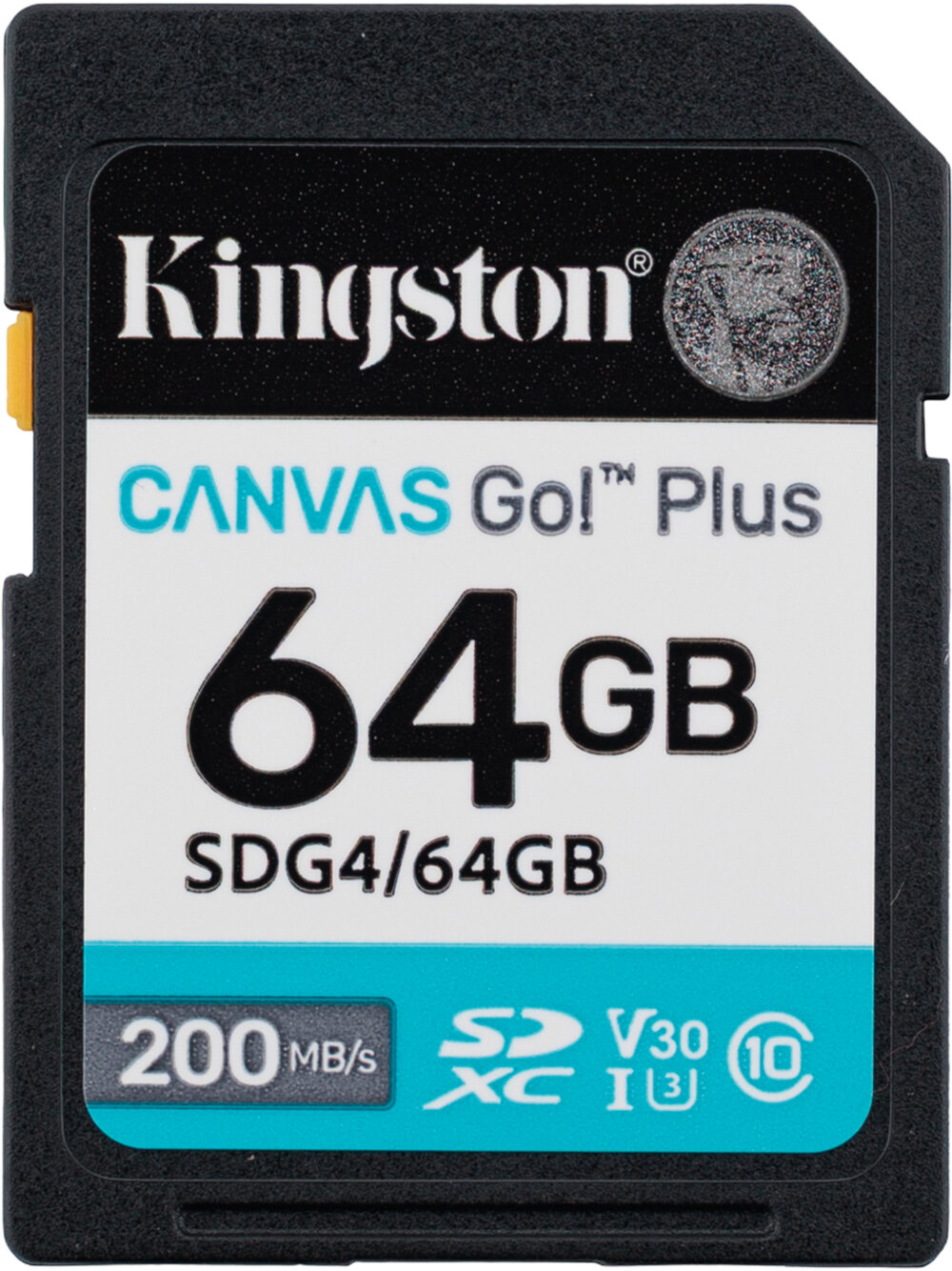Карта памяти 64GB Kingston SDXC Canvas GO Plus Class 10 UHS-I U3 V30, 200/160 Mb/s