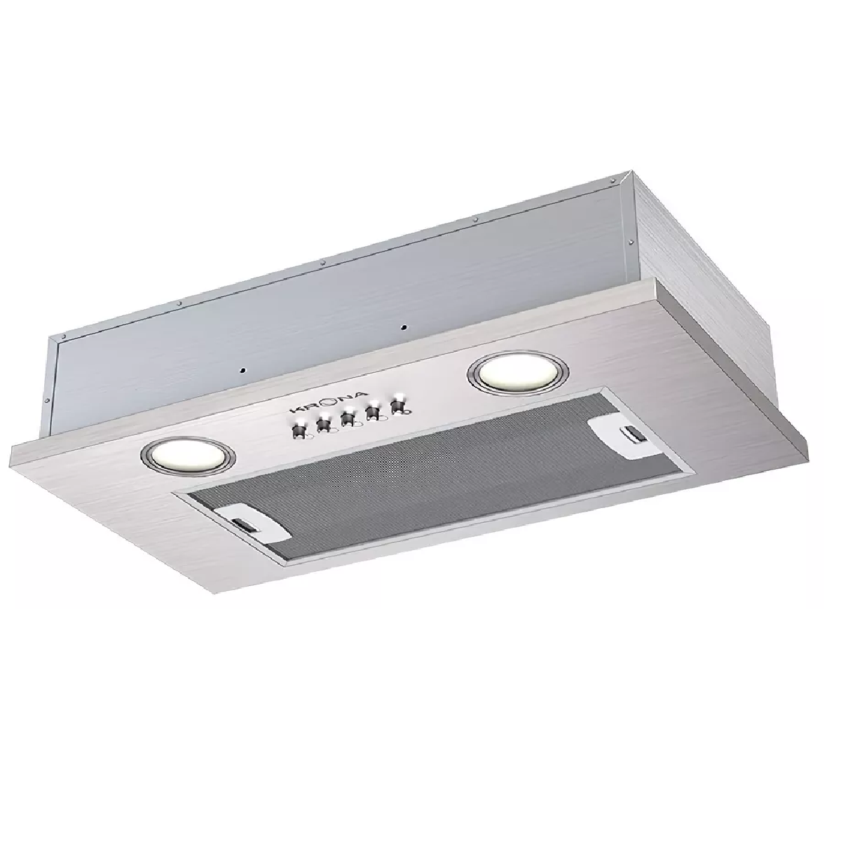 Вытяжка встраиваемая Krona Selina 600 inox PB, 70 ВТ, 550 м3/ч, серебристый