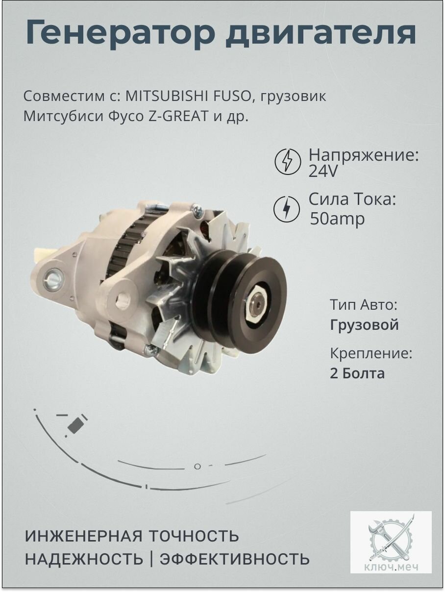 Генератор для MITSUBISHI FUSO, грузовик Митсубиси Фусо Z-GREAT