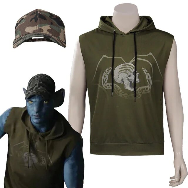 Косплей костюм Аватара: Путь воды Джейк Салли для мужчин XL, hoodie hat