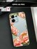 Чехол на Oppo A6 Pro / Оппо A6 Про с принтом Персиковая рамка пионов, прозрачный