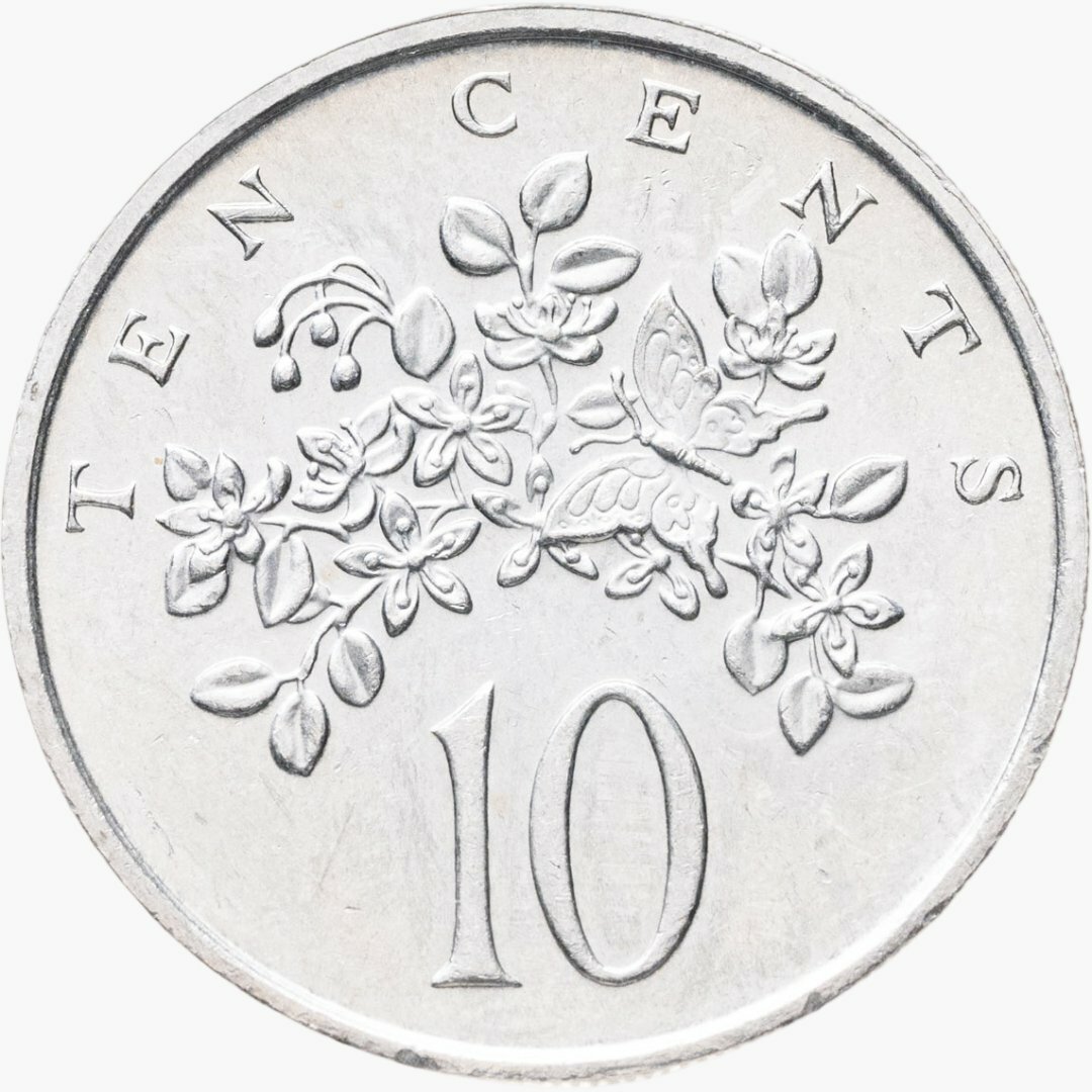 Ямайка 10 центов cents 1983, Мельхиор медь-никель, в сохранности AU-UNC