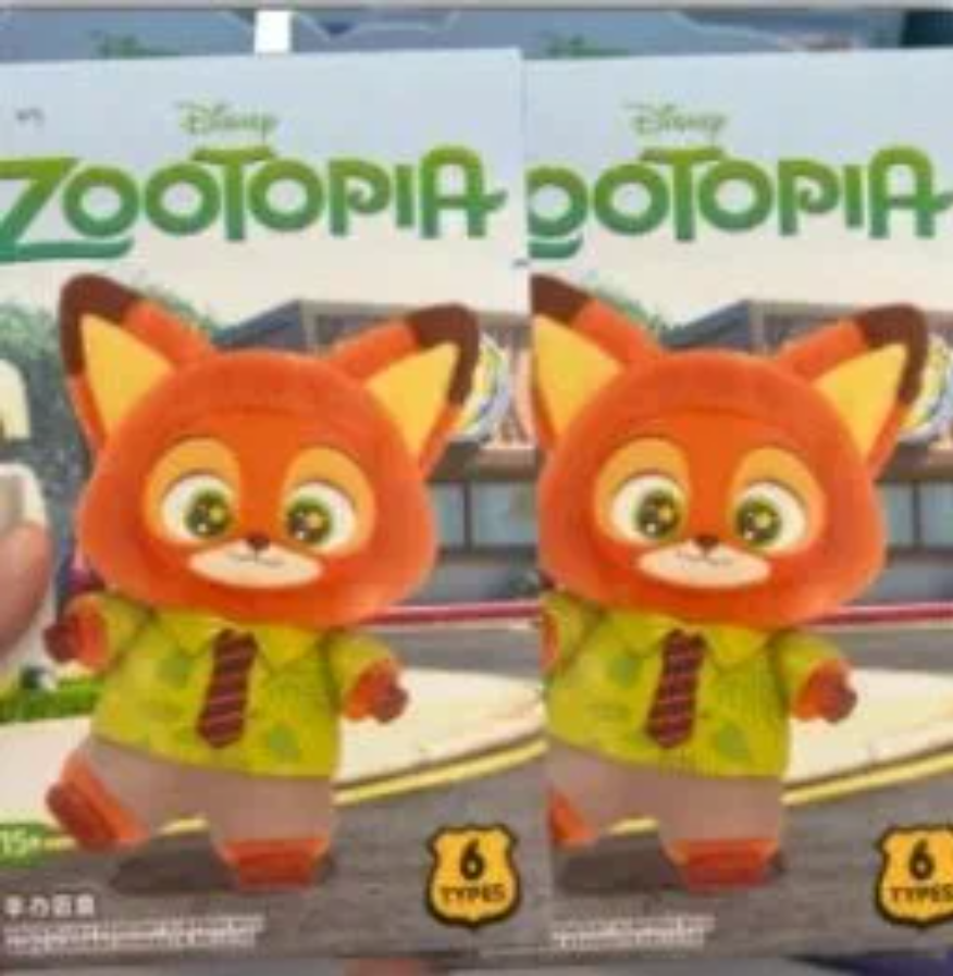 MINISO Zootopia Blind Box: 2 фигурки Зверополиса из серии Movie Revolution, случайный дизайн.