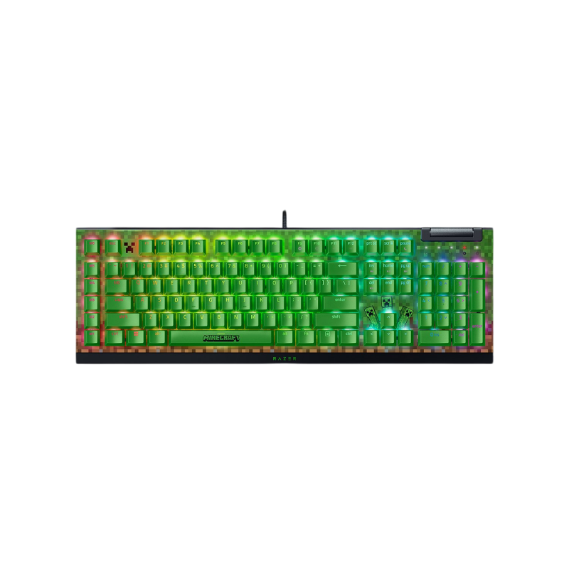 Игровая клавиатура Razer BlackWidow V4 X (Green Switch) - Minecraft Ed. - US Layout/ Razer BlackWidow V4 X (Green Switch) Gaming keyboard - Minecraft Ed.