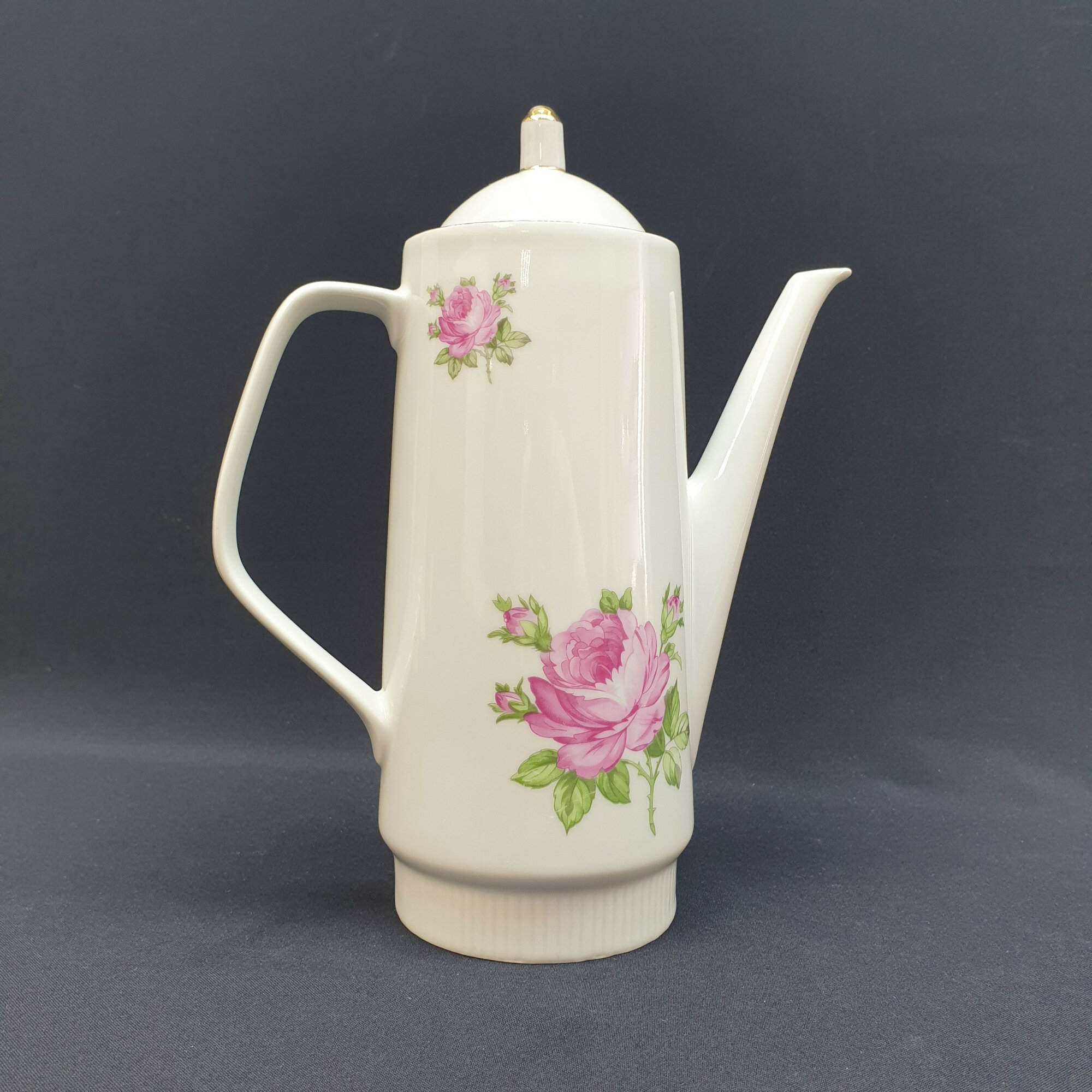 Винтажный кофейник Кольдиц, фарфор 1.2 л, ГДР СССР периода