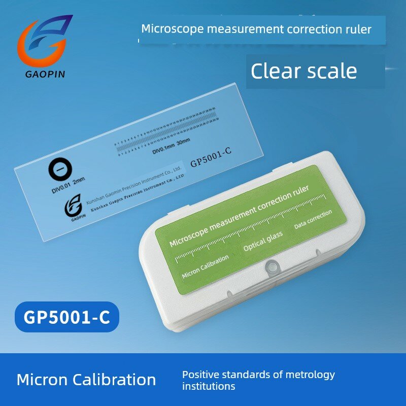 Высокоточная калибровочная линейка с точностью до микрона для оптических измерительных систем и микроскопов, модель