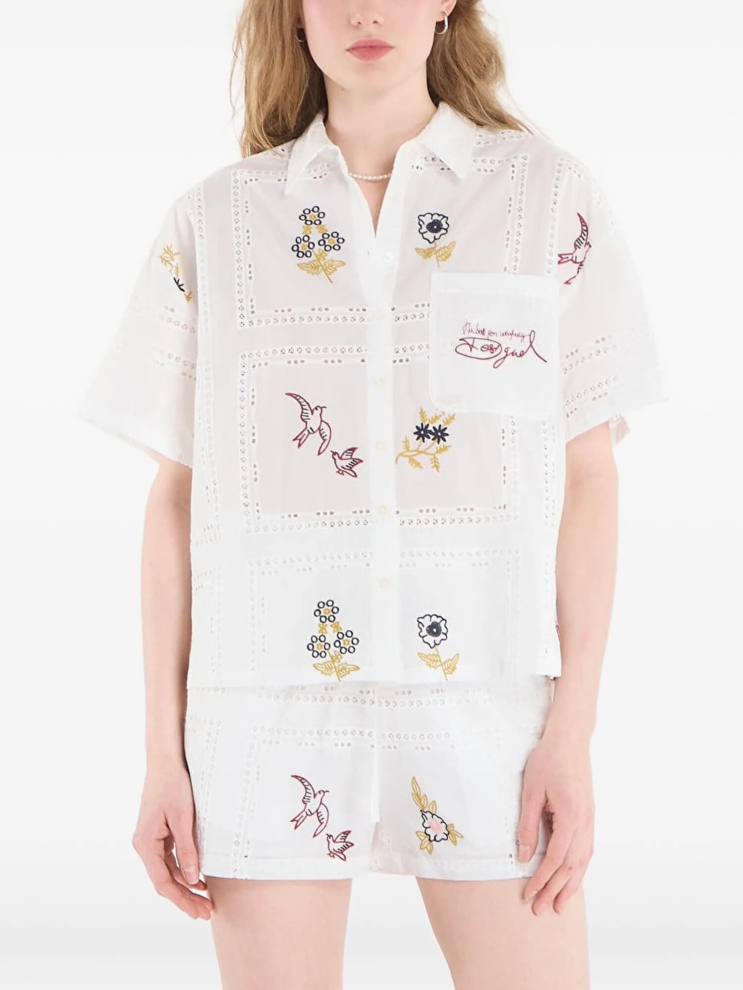 Футболка Embroidered eyelet shirt